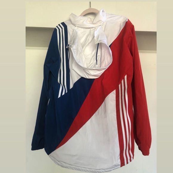 adidas | Jackets & Coats | Adidas Retro Wind Jacket Red Blue White ...